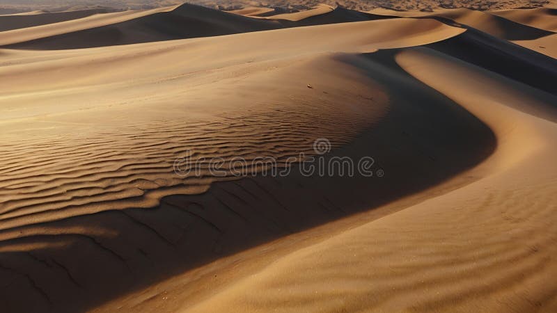 Aerial View of a Vast, Undulating Desert Landscape Stock Illustration ...