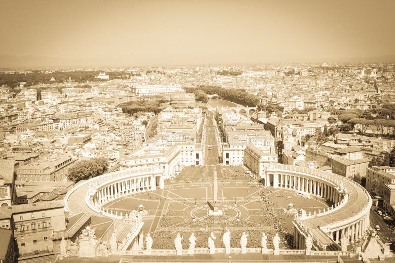 Aerial view of Vatican stock image. Image of aerial, attraction - 96881897
