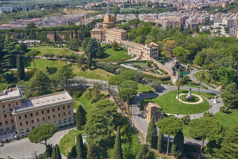 Aerial View of Vatican, Home of Pope Stock Photo - Image of green, pope ...