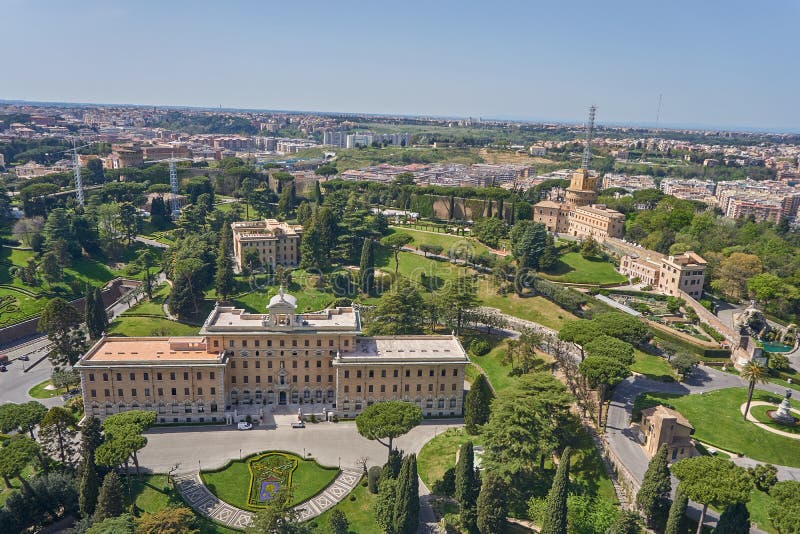 Aerial View of Vatican, Home of Pope Stock Image - Image of powerful ...