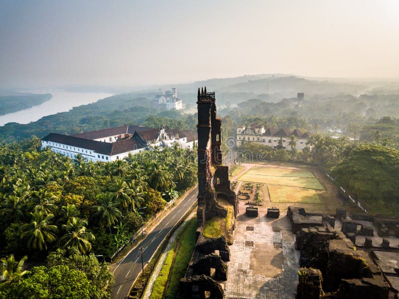 Aerial View of Velha Goa in Goa India Editorial Photo - Image of point ...