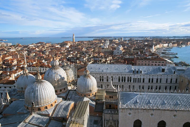 View of Venice from tower stock image. Image of historic - 107996183
