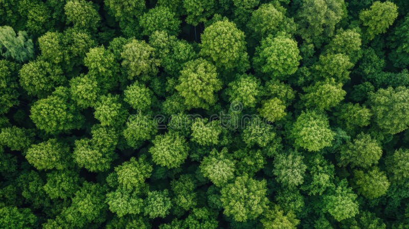 Aerial View of Verdant Forest Canopy a Tapestry of Lush Greenery and ...