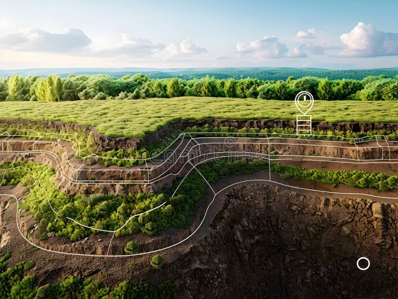 Aerial View of Verdant Land Parcel with Estate Development Plans and ...