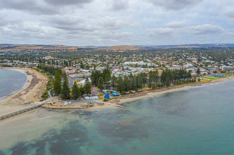 Aerial View of Victor Harbor in Australia Stock Image - Image of aerial ...