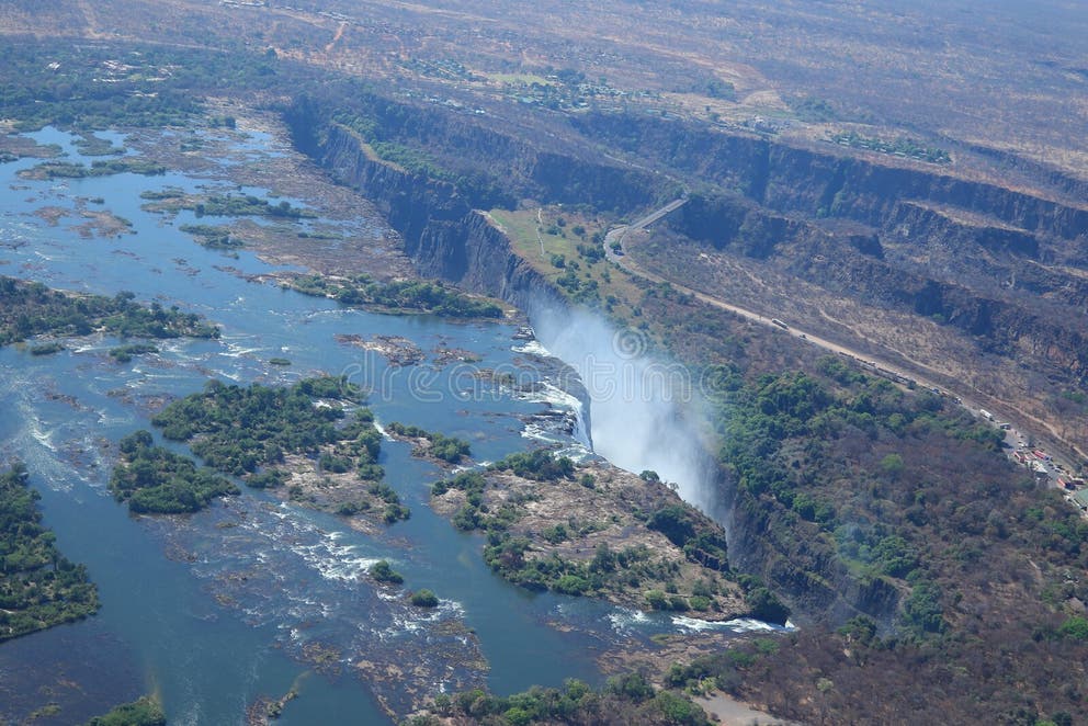 Victoria Falls, Aerial View Editorial Photo - Image of scenery, jungle ...