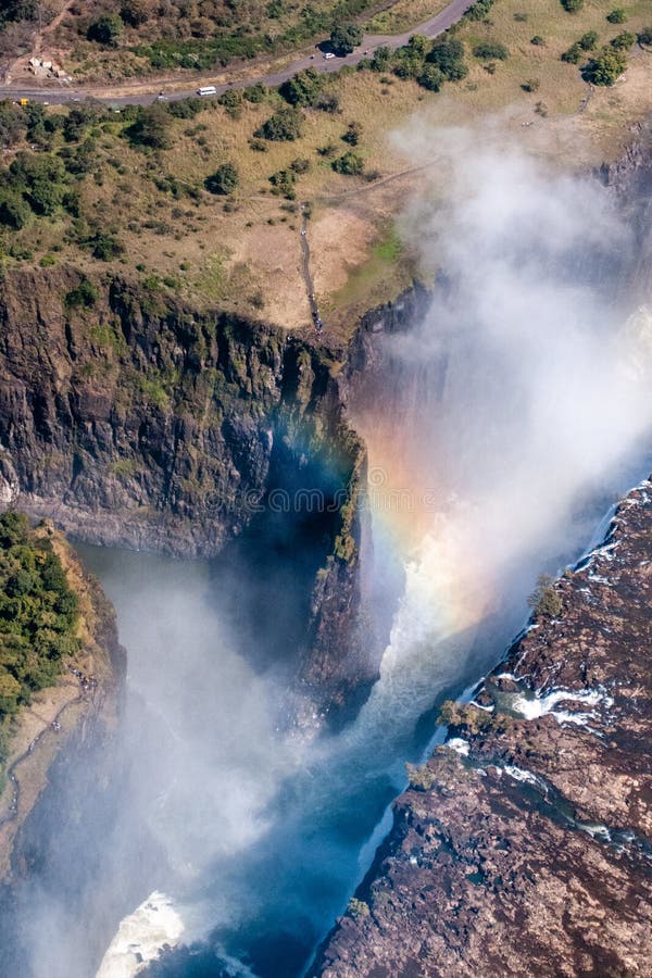 Aerial View of Victoria Falls Stock Photo - Image of cloud, nature ...