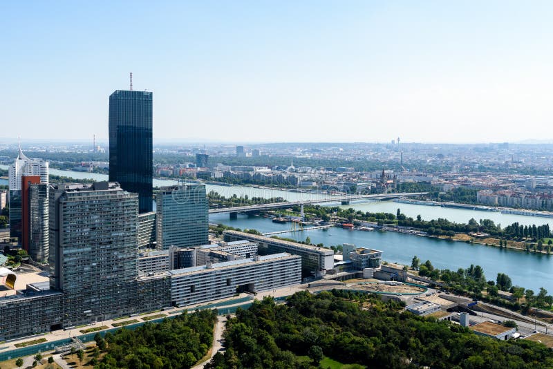 Aerial View of Vienna City stock image. Image of international - 63160431