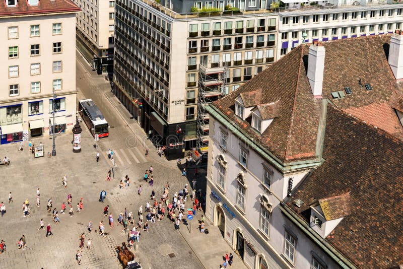 Aerial View of Vienna from Stephansplatz Square Editorial Photography ...