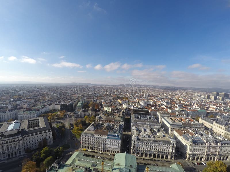 Aerial view on Vienna stock image. Image of austria, buildings - 51280119