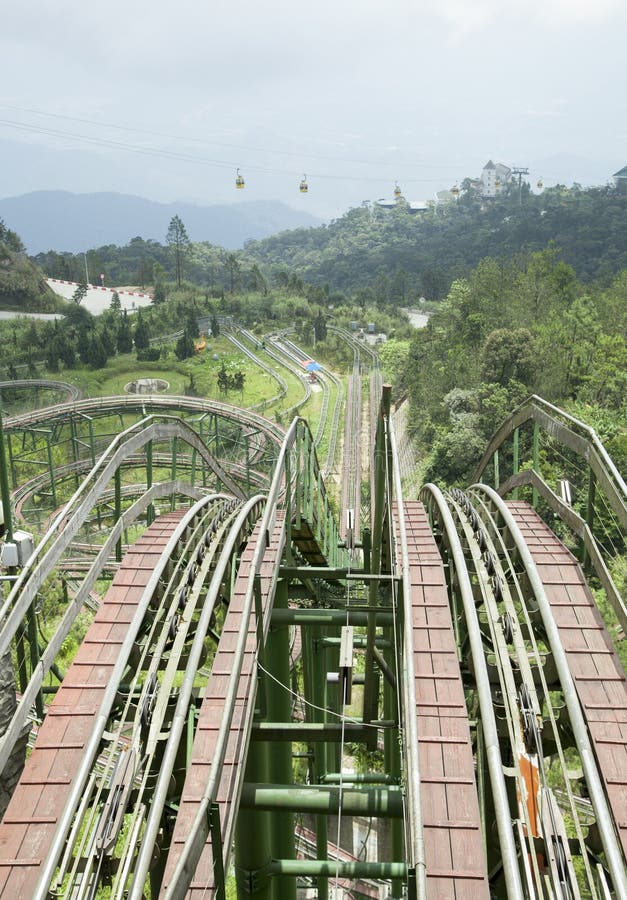 Aerial View of Vietnam Roller Coaster Stock Photo - Image of scenic ...