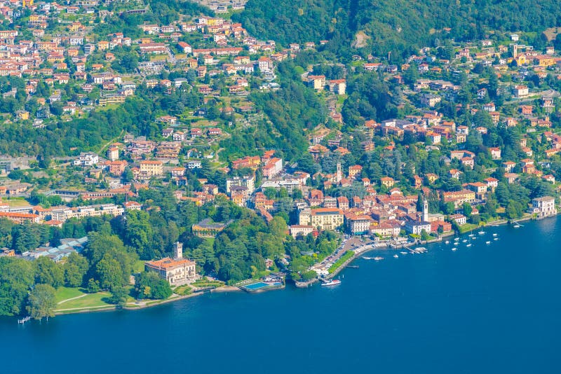 Aerial View of Villa Erba at Lake Como in Italy Stock Photo - Image of ...