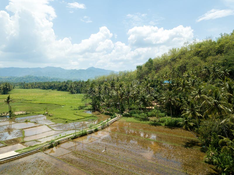View of Village in a Valley with Nice Field View Under the Mountains ...