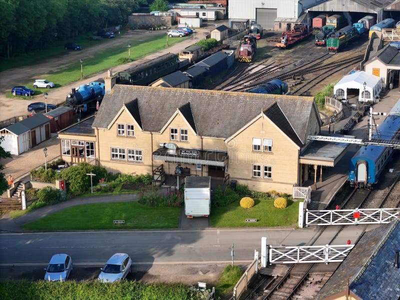 Aerial View of the Wansford Station. Editorial Photography - Image of ...