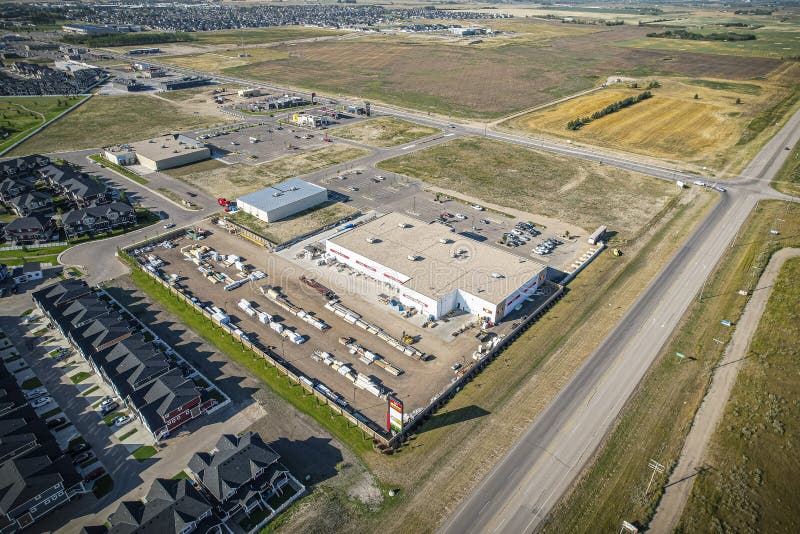Aerial View of Warman in Central Saskatchewan, Canada Stock Image ...