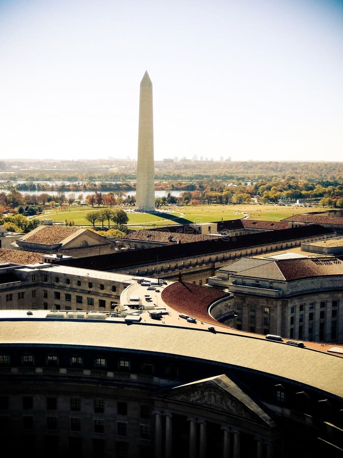 Aerial View of Washington DC Editorial Photo - Image of america ...