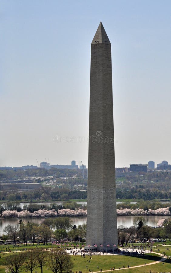 Aerial View of the Washington Monument Stock Photo - Image of architect ...