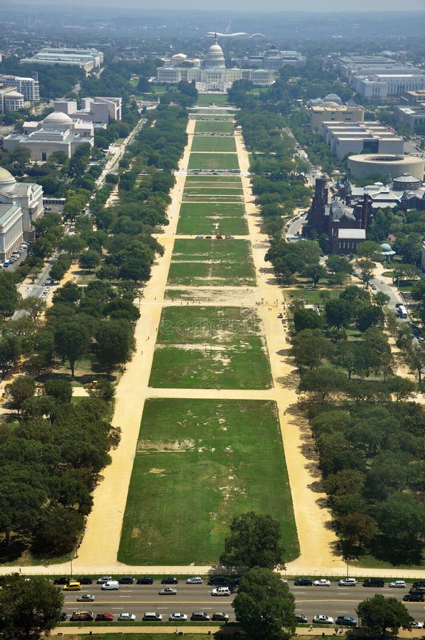 Aerial View from Washington Monument Stock Image - Image of united ...