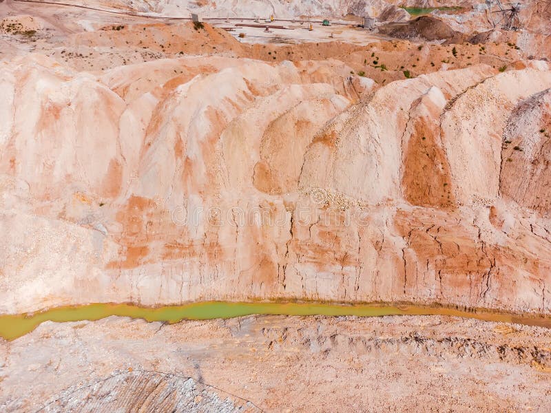 Aerial View of the Waste Rock Dumps in Ilmenite Quarry Stock Photo ...
