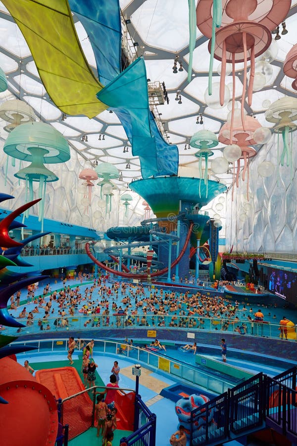 Aerial View of Water Park, Summer Time Editorial Photo - Image of park ...