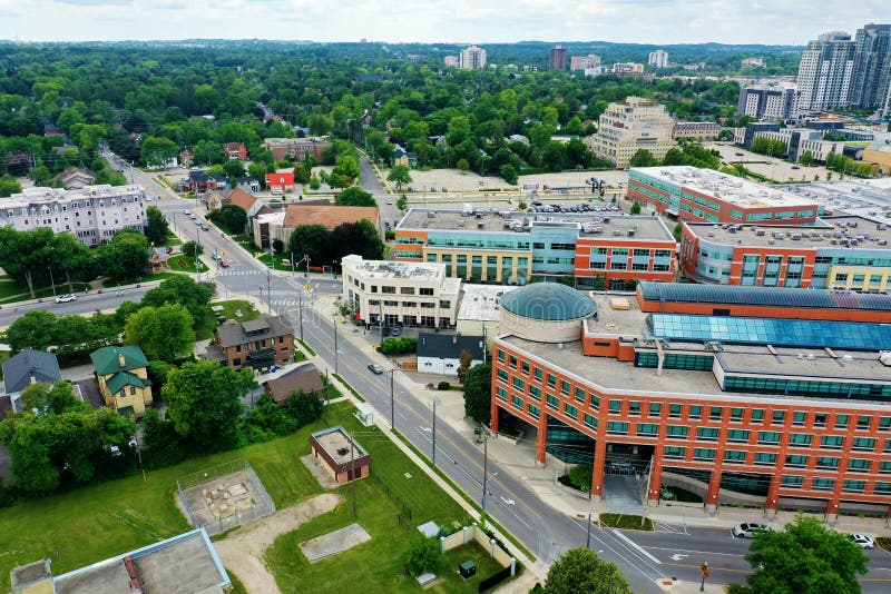 Aerial View of Waterloo, Ontario, Canada Stock Photo - Image of ...