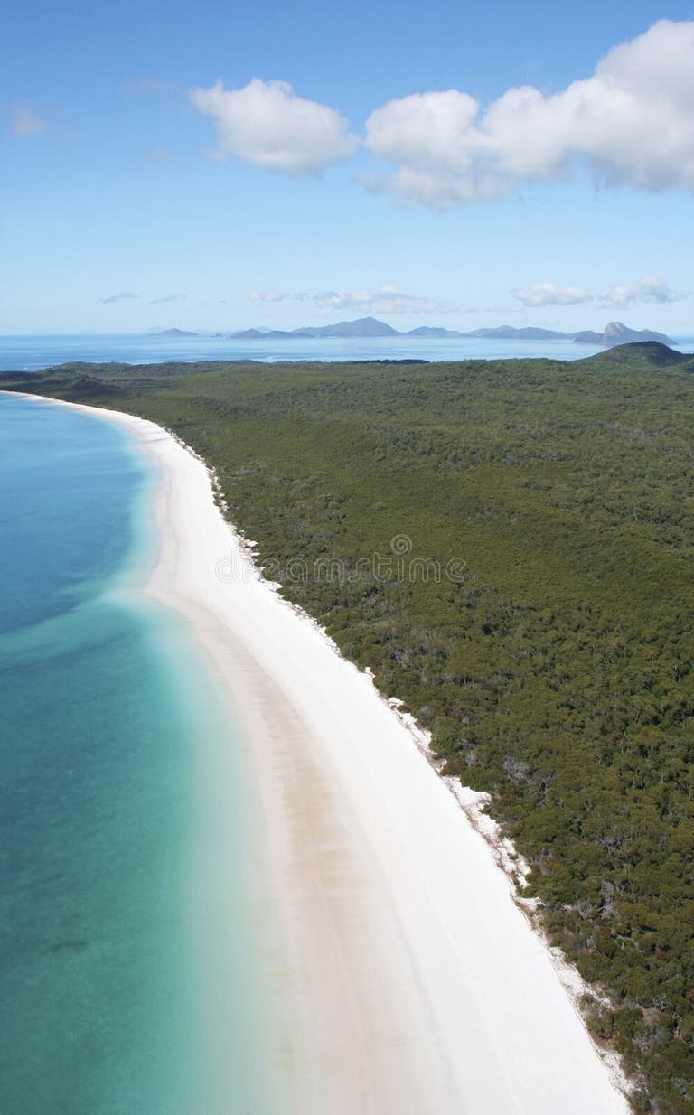 132 Whitehaven Beach Aerial View Whitsunday Islands Stock Photos - Free ...