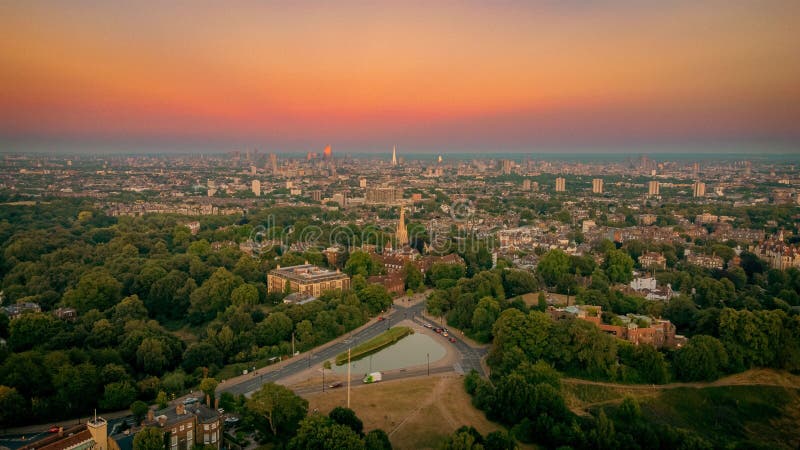 Aerial View of the Whitestone Walk, Hampstead with Tall Buildings and ...
