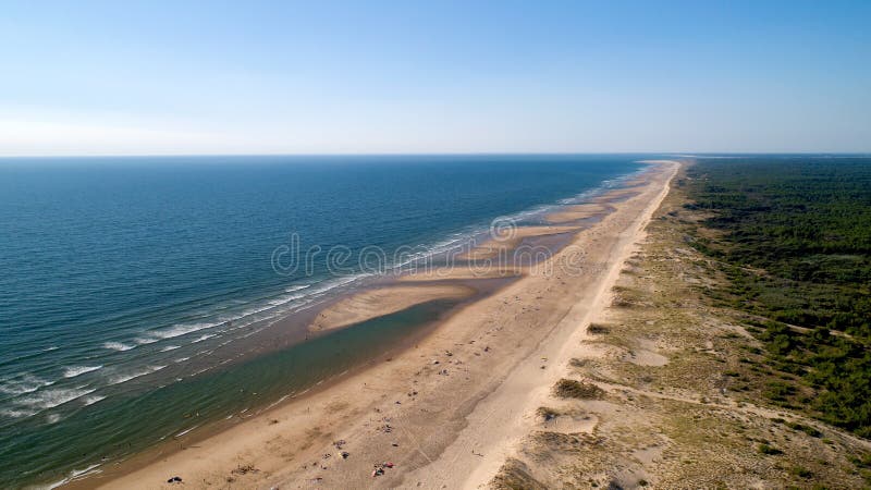 Aerial View of the Wild Atlantic Coast in La Tremblade Stock Photo ...