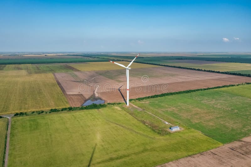 Aerial View of Wind Turbine on a Field in Ukraine Editorial Stock Photo ...