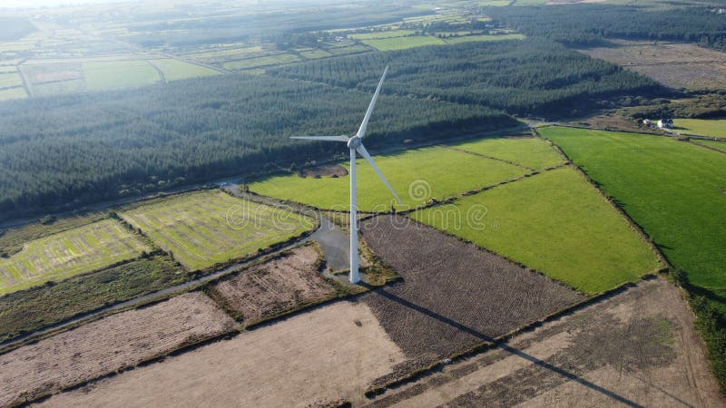 Aerial View of Windmill in Farmland Stock Photo - Image of tourism ...