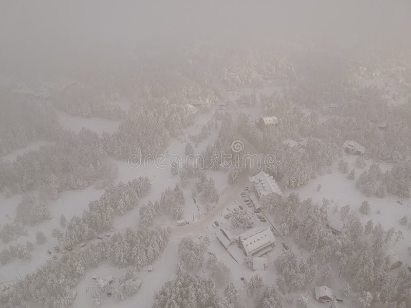 Aerial View at Winter Mountain Stock Photo - Image of travel, forest ...