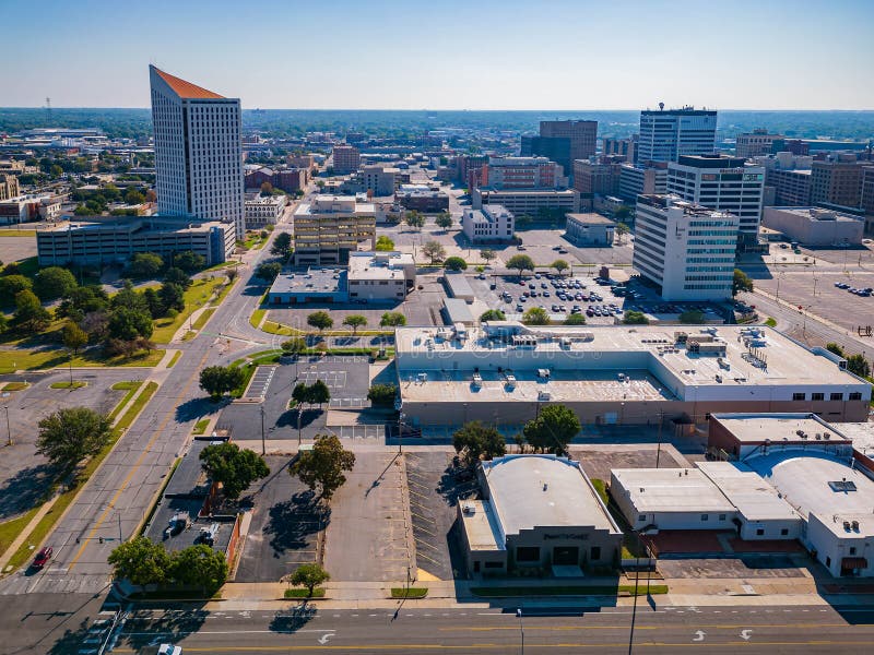 Aerial View of the Witchita Cityscape Editorial Photography - Image of ...