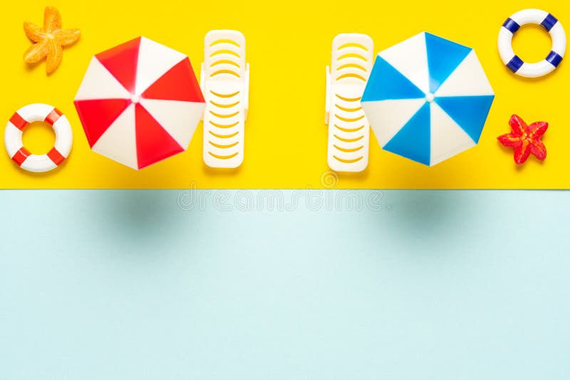 Aerial View of Yellow Sand Beach with Sun Umbrella and Different Beach ...