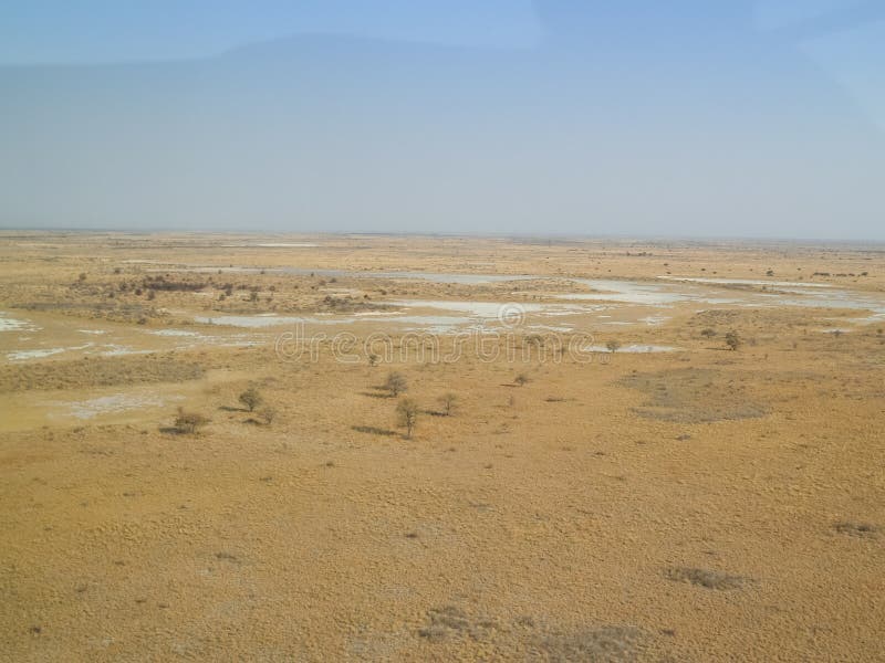 Aerial Views of Expansive Flat Landscape while Flying Over Stock Image ...