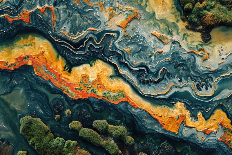 Aerial Views of Landscapes Transformed into Abstract Patterns Stock ...