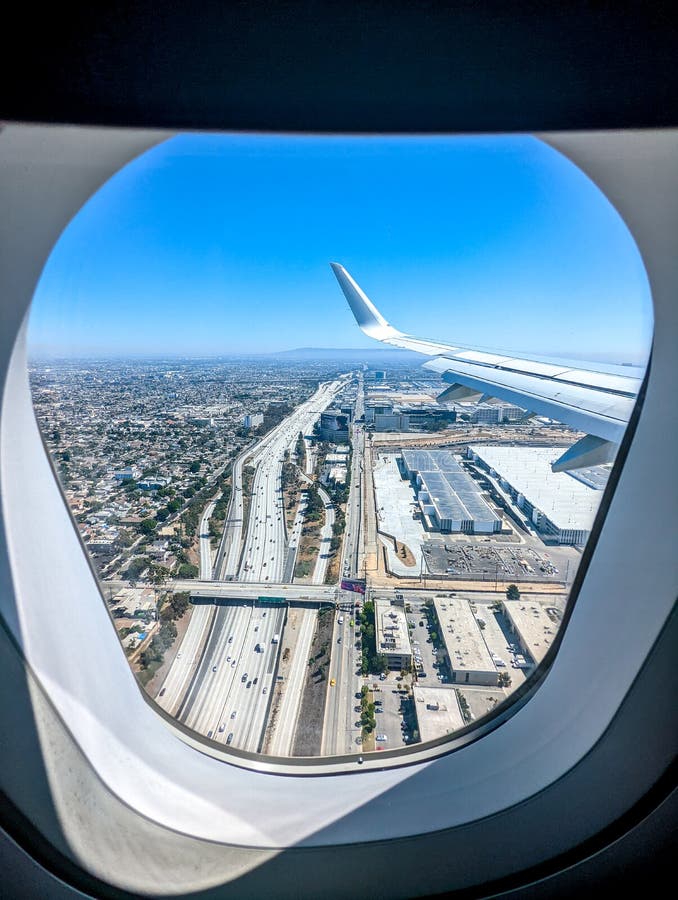 Aerial Views of Los Angeles from an Air Plane Stock Photo - Image of ...