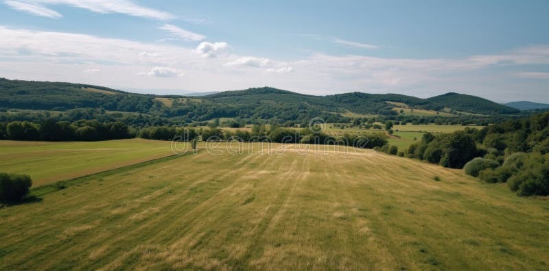 Aerial Views of Rural Countryside Stock Image - Image of field, control ...