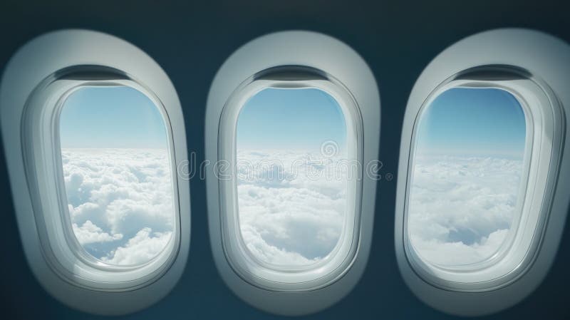 Three Oval Windows Sky View Stock Photo - Image of blue, glass: 377188984