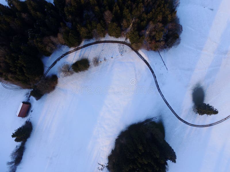 Aerial winter landscape stock photo. Image of horizon - 82146668