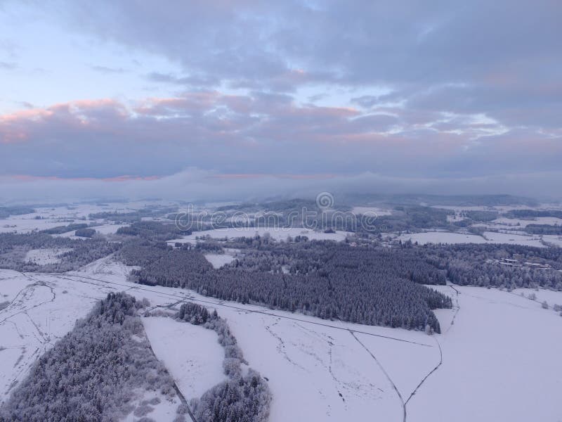 Aerial winter landscape stock image. Image of scene, frost - 82156629