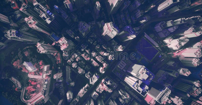 Aerial. Wireless Communication Network Concept. IoT Internet of Things ...