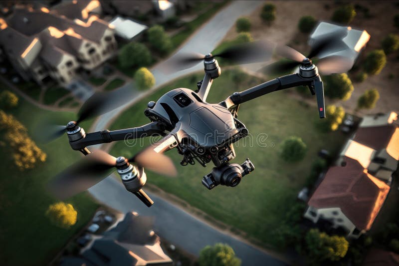 Aerial Wonders Drones in Action. AI Generated Stock Illustration ... Aerial Wonders Drones in Action. AI Generated Stock Illustration ...