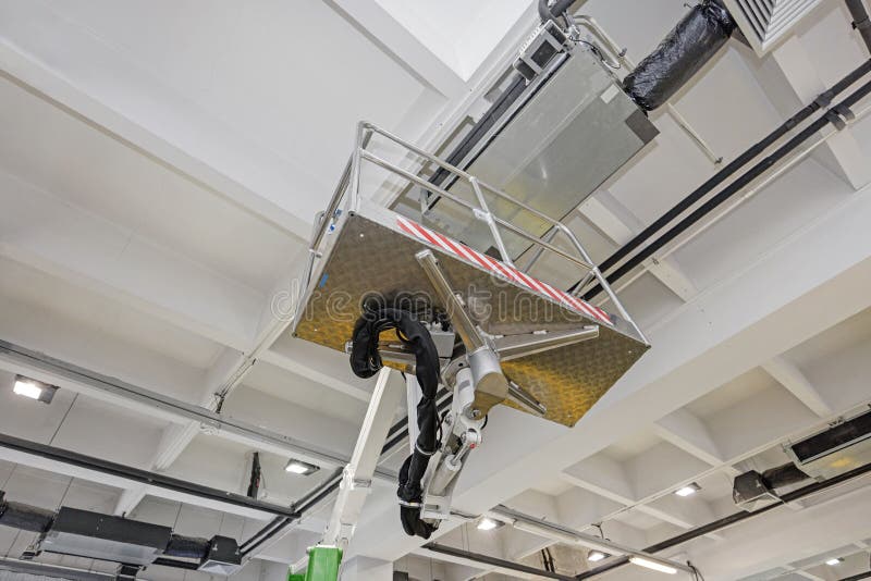 Aerial Work Platform Ceiling Stock Photo - Image of safety, access ...