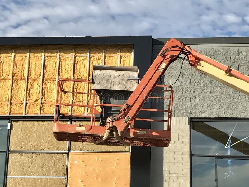 Aerial Work Platform Boom stock photo. Image of work - 159352064