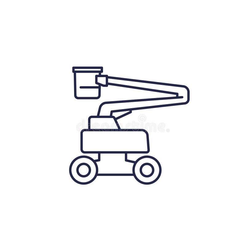 Aerial Work Platform Stock Illustrations – 882 Aerial Work Platform ...