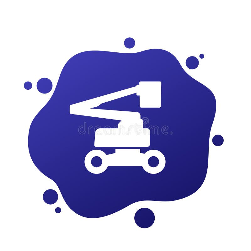 Aerial Work Platform Icon, AWP Vector Stock Vector - Illustration of ...