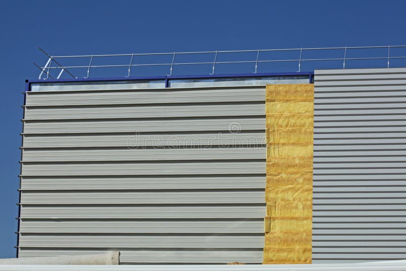 Metal Cladding of a Commercial Building Stock Image - Image of ...
