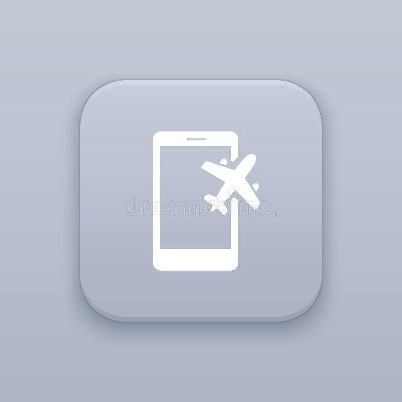 Aero Mode, Gray Vector Button with White Icon Stock Vector ...