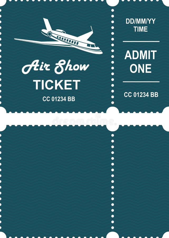 Aero show ticket stock vector. Illustration of admit - 96256049