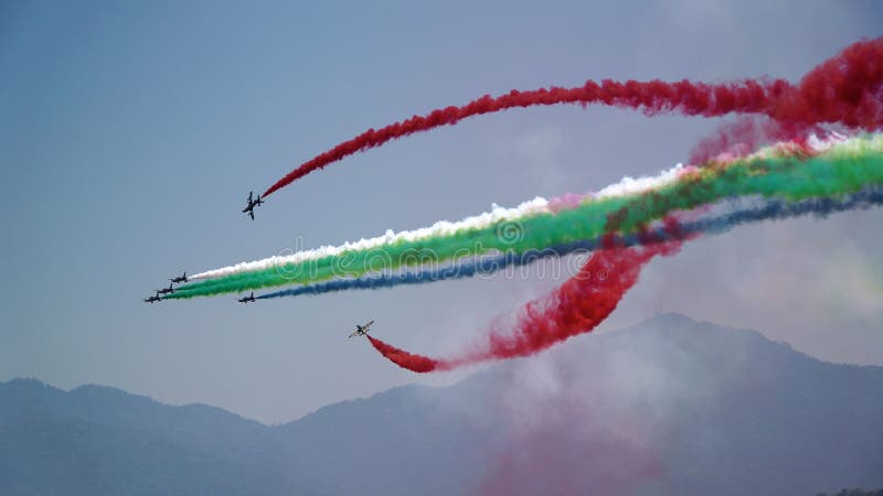 Aerobatic aircraft stock image. Image of smoke, airforce - 53685107